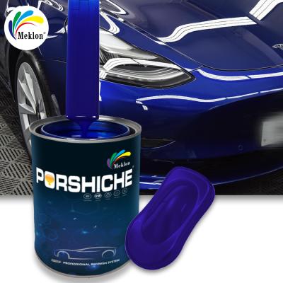 China Bright Blue Automotive Paint Scratch-Free Glossy Finish 2:1 Mix Ratio for sale