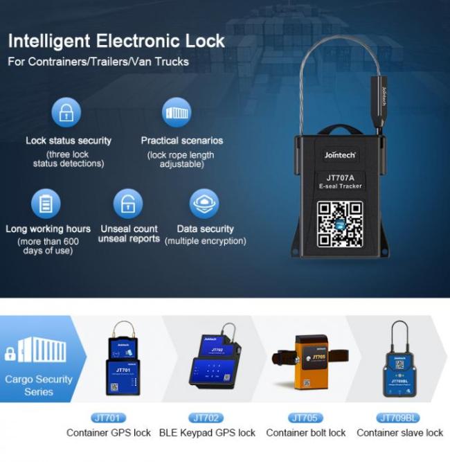 JT707A Portable Shockproof GPS Container Security Seal CE Certification 0
