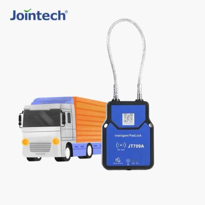 China Jointech Jt709A Lock Container Seal Intelligent Hinge Container Gps Padlock Truck Gps Tracker Cargo Monitor Asset Track for sale