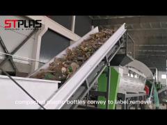 Bottle To Bottle Level 2000kg/H Pet Washing Line With Color Sorter