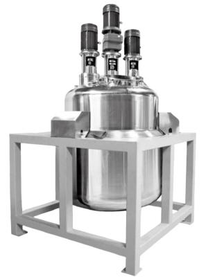 China Multi Function Stainless Steel Mixing Kettle 1000L - 6000L Three Shaft Stirring And Dispersing Tank for sale