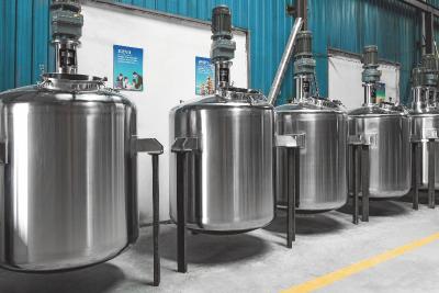 China Multi Function Stainless Steel Mixing Kettle 1000L - 6000L Three Shaft Stirring And Dispersing Tank for sale