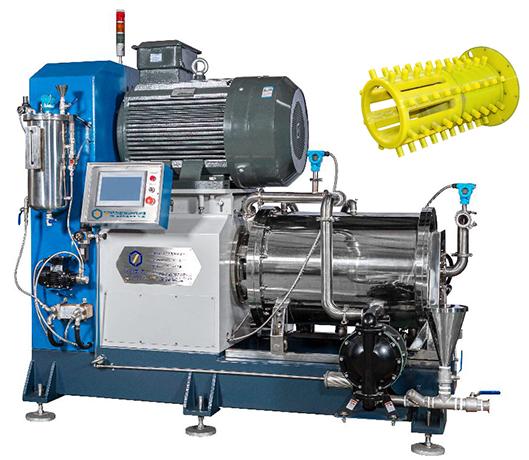 Quality 100L Capacity Horizontal Nano Bead Mill with PU Material for Water-based Products for sale