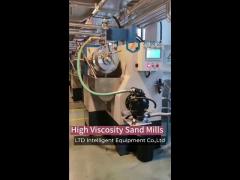 High Viscosity Horizontal Bead Mill / Sand Mill With PLC Touch Screen For Printing Inks