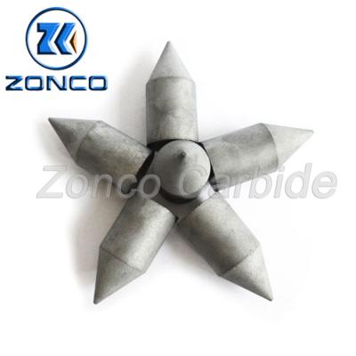 Cina Alti bottoni del carburo di tungsteno di durezza per l'estrazione mineraria della materia prima vergine di 100% in vendita
