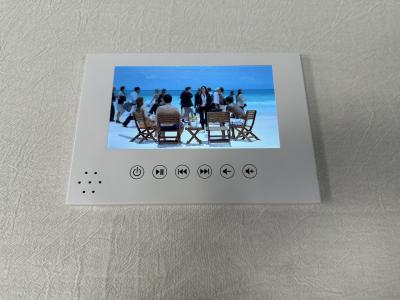 China Video greeting cards 1500mah 7 Inch Screen Leather Digital Lcd Video Card Brochure With Custom Design for sale