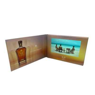 China Custom A5 7 Inch Screen LCD Video Advertising Brochure Digital Gift Card for Business Invitation for sale