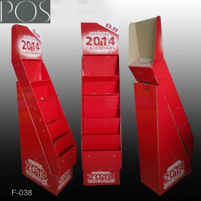 China 5 shelves calendar floor display stand book display rack tower notebook displays for sale