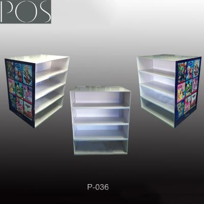 China Four shelves corrugated display PDQ pallet display stand for toys for sale