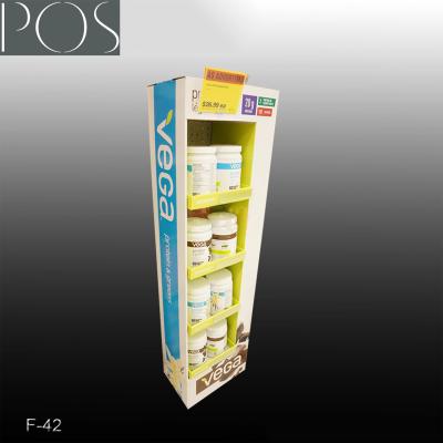 China pharmacies currugated cardboard displays stand shelf for sale