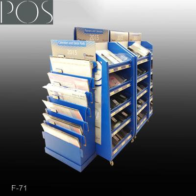 China Calendars currugated cardboard displays stand shelf for sale