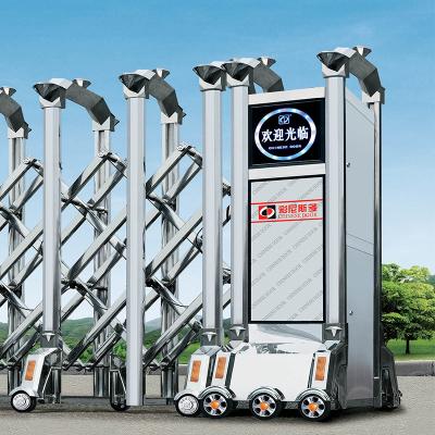 Cina Il portone ritrattabile elettrico automatico di piegatura della porta della lega di alluminio ha motorizzato il portone ritrattabile del sistema dei portoni di scivolamento in vendita