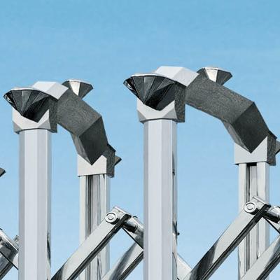 Cina Il portone ritrattabile elettrico automatico di piegatura della porta della lega di alluminio ha motorizzato il portone ritrattabile del sistema dei portoni di scivolamento in vendita