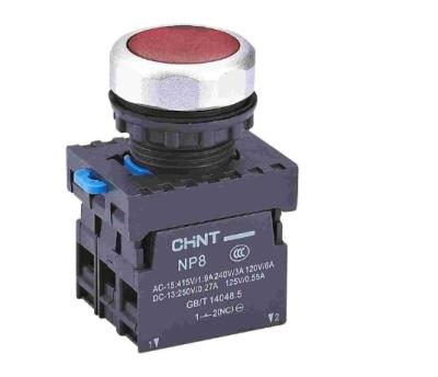 NP8-BN Flat Button IP54 Industrial Control Circuit Pushbutton Switch