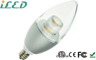 China 3 Year warranty 6000K COB LED Candle Fame Bulbs , 5W E12 E14 Screw Cap Light Bulbs for sale