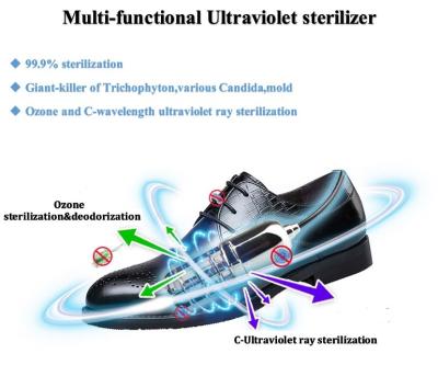 China 99.99% sterilization rate C-wavelength 254nm 6w portable ultraviolet ray SHOES UV sterilizer for sale