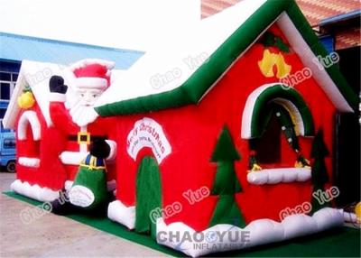 中国 公園のための広告プロダクト8x4m膨脹可能なクリスマスのサンタの軽い携帯用膨脹可能な家 販売のため
