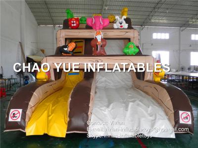 Cina Acquascivolo gonfiabile enorme senza piombo di esplosione con la chiesa ed animale a forma di in vendita