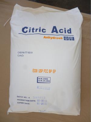 China Organic Detergent Citric Acid Anhydrous Powder Cas No 5949-29-1 for sale