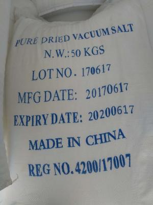 China Evaporated NaCl PDV Pure Dried Vacuum Salt 25kg Used In Food Production for sale