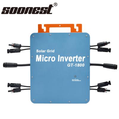 China Solar 1800W Microinverter 300W 500W 600W 800W 1000W Smart Mppt Pv System Grid Tie Solar Micro Inverter for sale