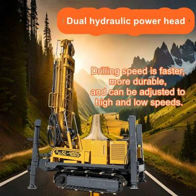China Construction Crawler Water Well Drilling Rig Compressed air down the hole drilling is used for various formations in high-altitude regions for sale