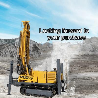 China Construction Crawler Water Well Drilling Rig Compressed air down the hole drilling is used for various formations in high-altitude regions for sale