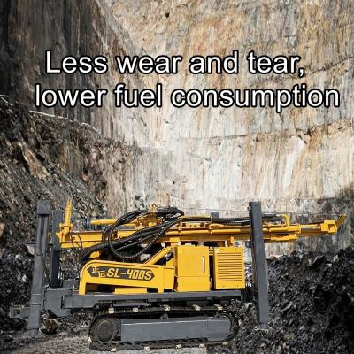 China Mobile Hydraulic DTH Rotary Deep Borehole Ground Diesel Borehole Water Well Drilling Rig for sale
