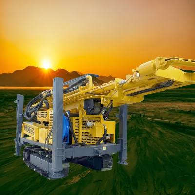 China Fully Hydraulic Crawler Water Well Drilling Rig Construction Down Hole Drilling Equipment for sale