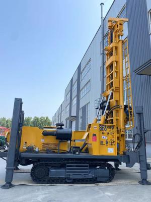 China Fast Feeding Speed 55m/min Crawler Water Well Drilling Rig with CUMMINS Engine and High Rotary Torque 12000/6000N.m for sale