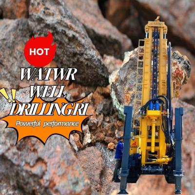 China Diesel Engine 400m Crawler Borehole Hydraulic Crawler Type Monitoring well drilling rig for Sale in South Africa for sale