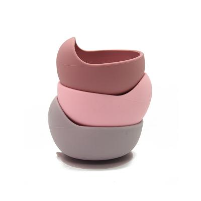 Cina Stoviglie amichevoli di Eco della ciotola di aspirazione del silicone del bambino di delicatamente 12*8.5cm in vendita