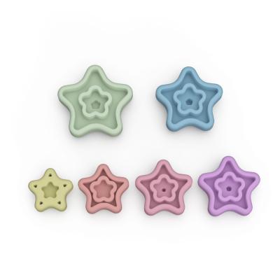Cina Ampio bambino portato dall'acqua della pittura 95mm che impila forma della stella dell'OEM del giocattolo in vendita