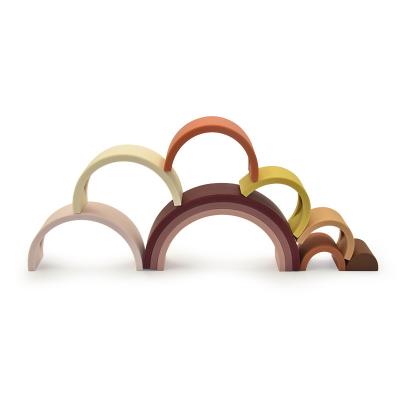 Cina Arcobaleno non tossico di Montessori che impila Toy Inspires Imagination Creativity in vendita