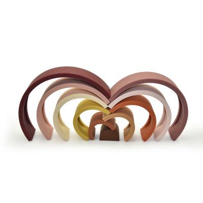 Cina Arcobaleno non tossico di Montessori che impila Toy Inspires Imagination Creativity in vendita