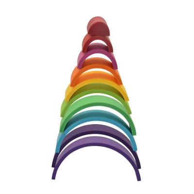 China Zachte niet pvc-Baby die Toy Food Grade Silicone Sensory-Blokken stapelen Te koop