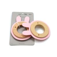 China 4 Month Wooden Silicone Teether for sale