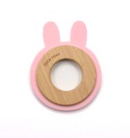 China 4 Month Wooden Silicone Teether for sale