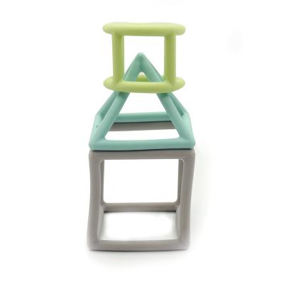 Cina Giocattoli approvati dalla FDA mettere i denti di Teether della geometria del silicone per il bambino in vendita