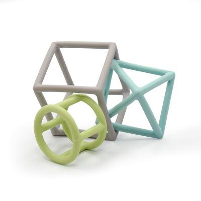 Cina Giocattoli approvati dalla FDA mettere i denti di Teether della geometria del silicone per il bambino in vendita