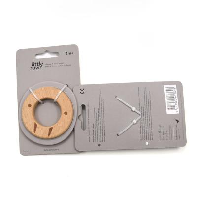China Anéis saindo os dentes de madeira BPA de Grey Walrus Shaped Silicone Beech livres à venda