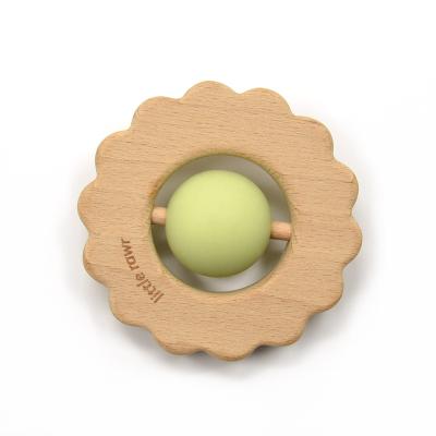 Cina Silicone di legno Teether di Lion Shaped Rattle Rotate Wheel ASTM in vendita