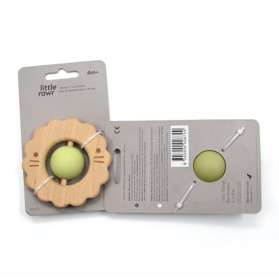 Cina Silicone di legno Teether di Lion Shaped Rattle Rotate Wheel ASTM in vendita