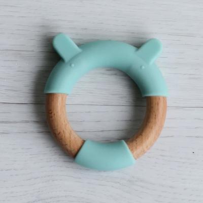 Cina I giocattoli di legno FSC di masticazione del bambino del silicone dell'OEM del faggio organico hanno certificato in vendita
