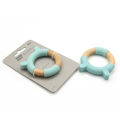Cina I giocattoli di legno FSC di masticazione del bambino del silicone dell'OEM del faggio organico hanno certificato in vendita