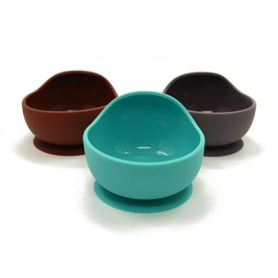 China Special Irregular OEM ODM Baby Silicone Suction Bowl Allow Single Hand Use for sale
