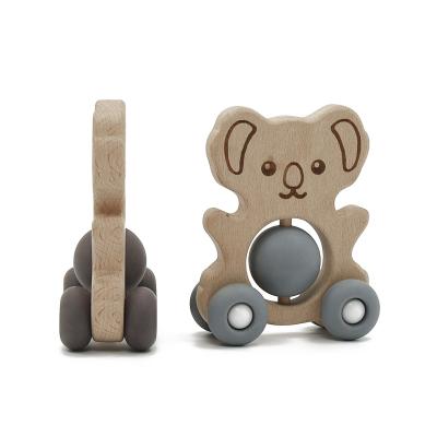 Cina Giocattolo di legno di crepitio di dentizione di colore di Pantone del silicone di FDA del giocattolo di professione d'infermiera dei bambini in vendita