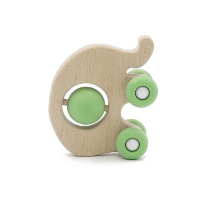 Cina Grado medico di FDA dell'elefante del silicone di crepitio di legno educativo mettere i denti in vendita