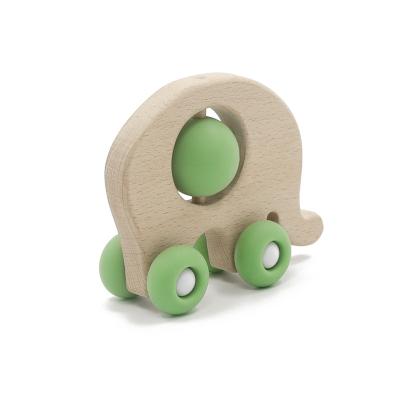 Cina Grado medico di FDA dell'elefante del silicone di crepitio di legno educativo mettere i denti in vendita