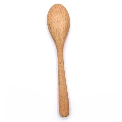 Cina Cucchiaio di legno su ordinazione di logo BSCI della maniglia naturale durevole per il bambino in vendita